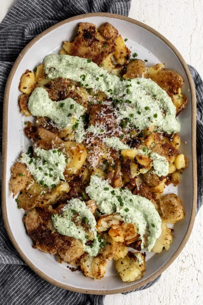 Sour Cream and Onion Crispy Potatoes - Cooking with Cocktail Rings