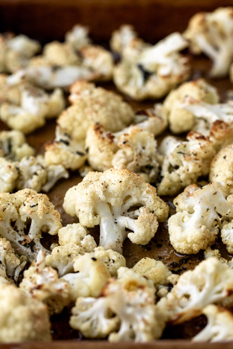 Roasted Cauliflower with Tahini - Cooking with Cocktail Rings