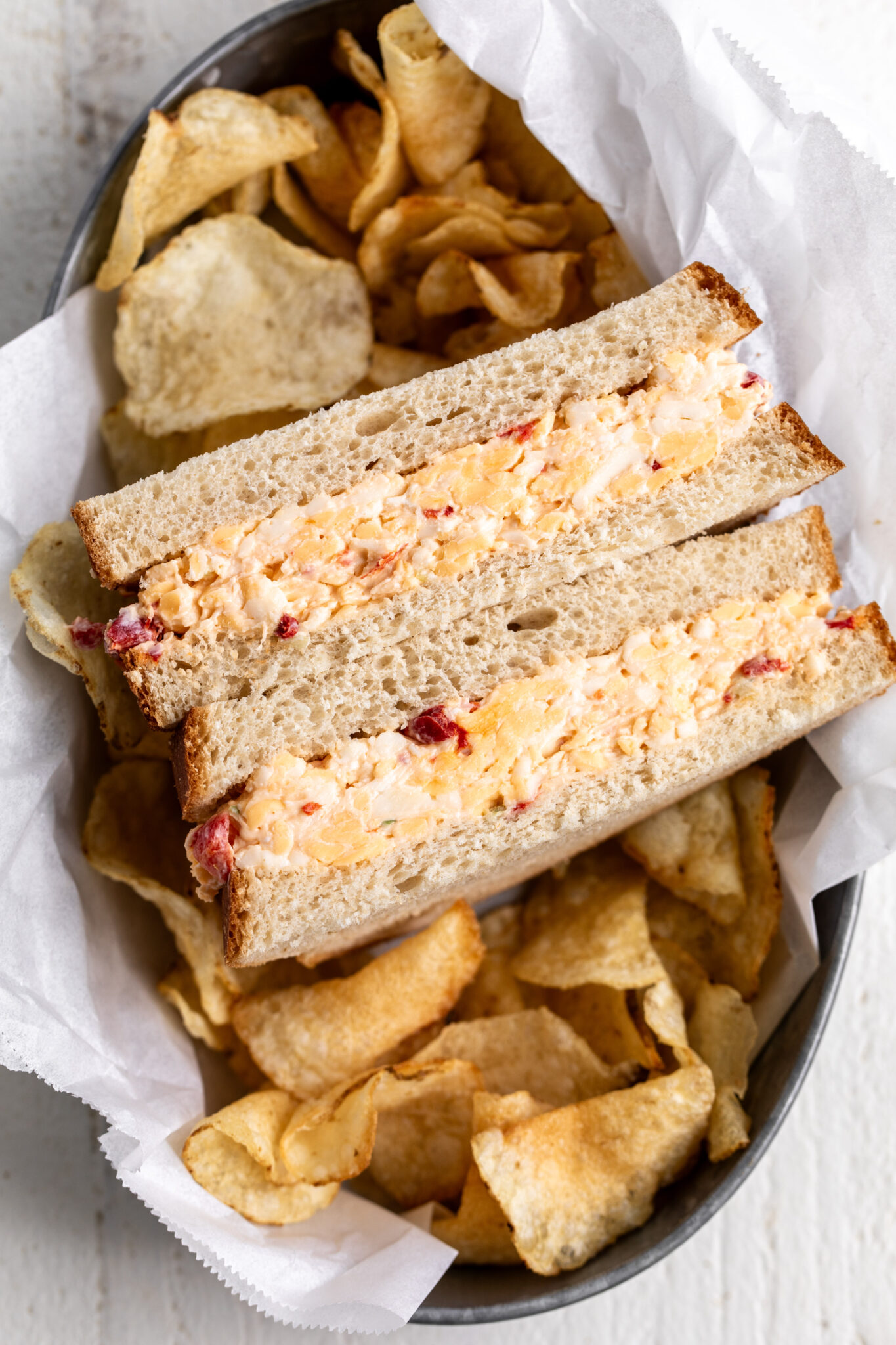 Southern Pimento Cheese Sandwich - Cooking with Cocktail Rings