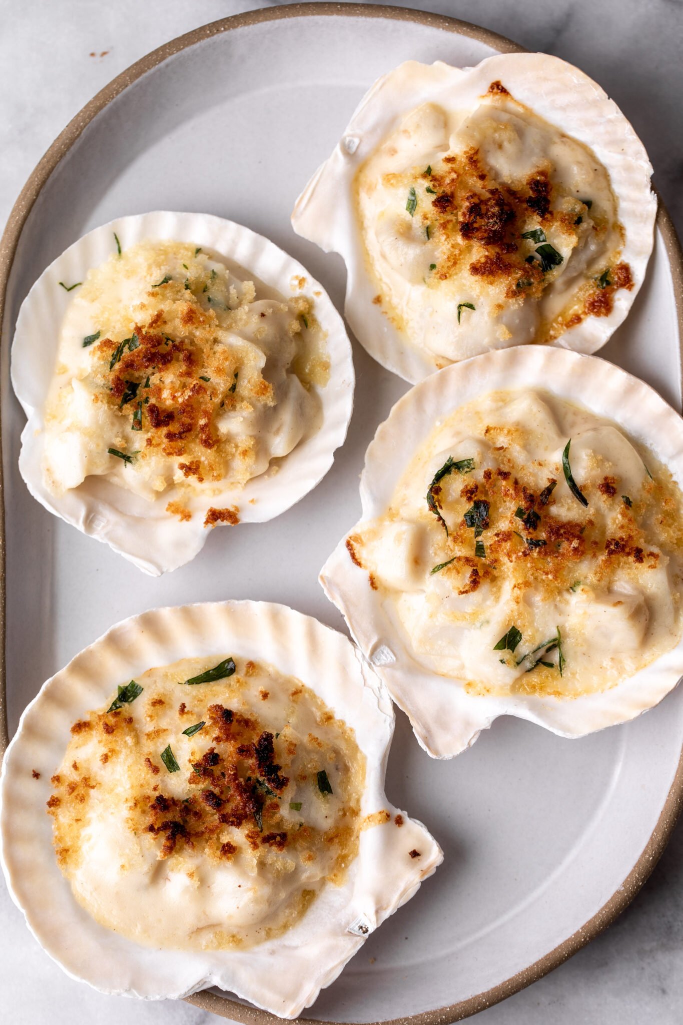 Scallops Au Gratin (Scallops Saint Jacques) - Cooking with Cocktail Rings