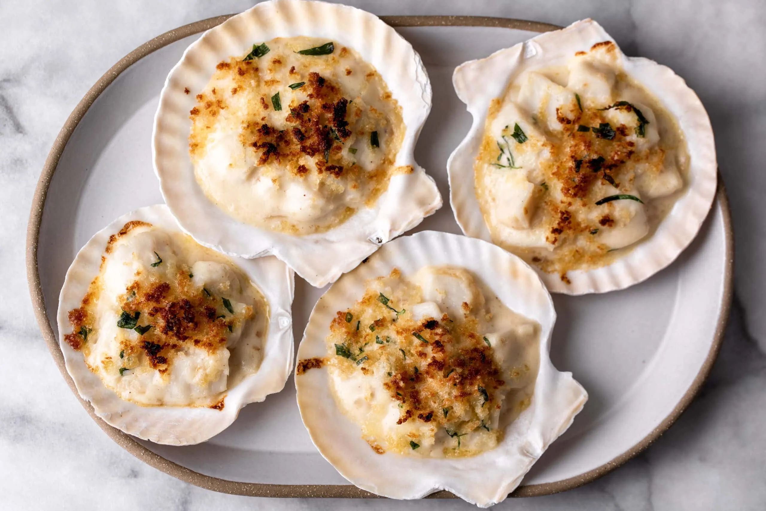 Scallops Au Gratin (Scallops Saint Jacques) - Cooking with Cocktail Rings