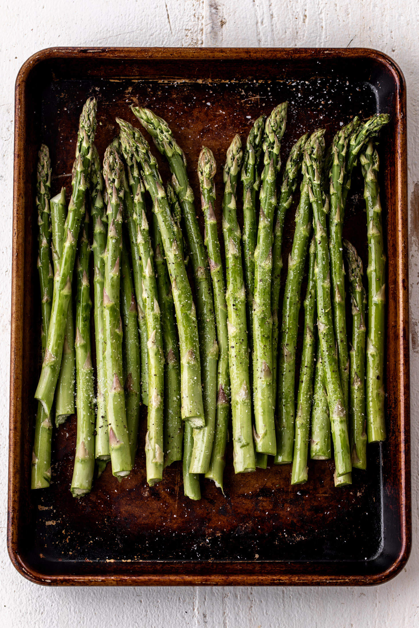 Roasted Miso Butter Asparagus - Cooking with Cocktail Rings